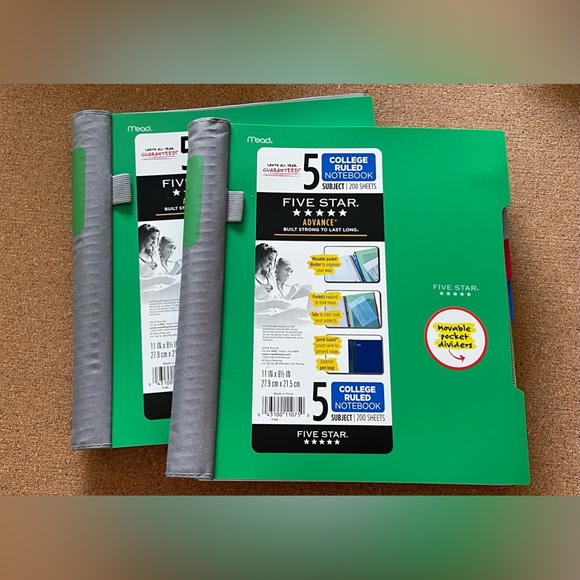 Five Star | Office | 2 X Five Star Spiral Notebook 5subject College ...